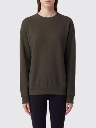 Jil Sander Sweat-shirt &agrave; col rond en coton avec &eacute;paules tombantes et ourlet &eacute;lastiqu&eacute;
