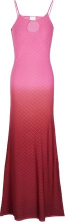 8 by YOOX VISCOSE BLEND BRIGHT JACQUARD MAXI DRESS