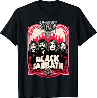 Black Sabbath Offizielle rote Flammen T-Shirt