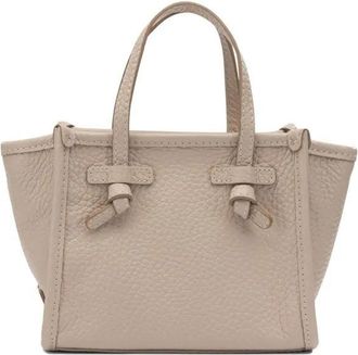 Gianni Chiarini Hobo Bags - Textured Leather Handbag With Detachable Strap - Gr. unisize - in Beige - f&uuml;r Damen