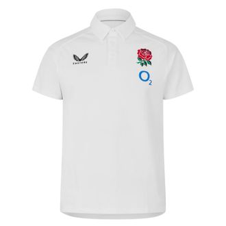 Castore Poloshirt f&uuml;r Herren, Polyester, Rugby (Wei&szlig;)