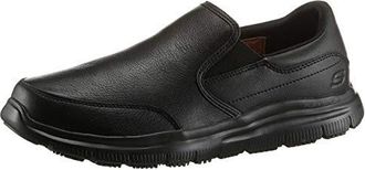 Skechers Flex Advantage Sr, Cordless Shoes for Men, Black (Black Black), 7 UK (41 EU)