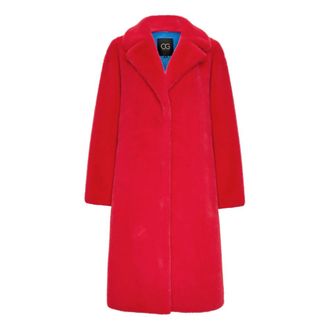 Cesare Gaspari Deluxe Long Back Print Coat Lovers - - Coats - Damen - Rot - M