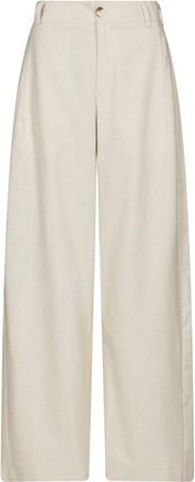 Neo Noir Femme, Pantalons, Beige, Taille: 46 FR Wide Pantalons