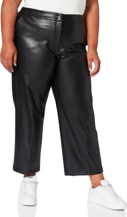 Gerry Weber Damen Culotte in Lederoptik unifarben 3/4 L&auml;nge Schwarz 36