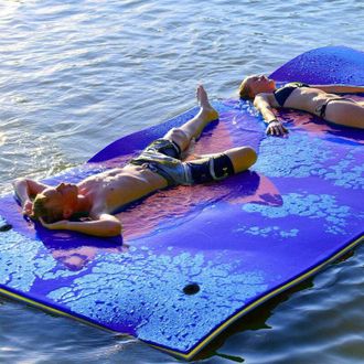 Costway Costway - 270x180cm Wasserhaengematte, Wasserliege 300kg Tragkraft, Schwimmmatte Schwimmfloss, Schwimmender Teppich, Schwimmende Wasser Bett
