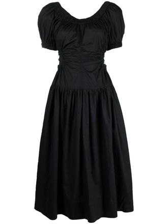 Ulla Johnson Gerafftes Kleid - Schwarz