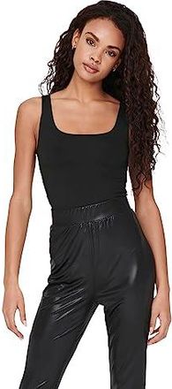 Only ONLEA S/L 2-Ways FIT Top JRS Haut, Noir, XS Femme