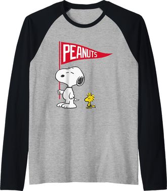 Peanuts Snoopy & Woodstock Flagge Raglan