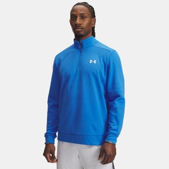 Under Armour Armour Fleece Oberteil mit &frac14;-Zip f&uuml;r Herren Blau Atlantis / Wei&szlig; L
