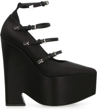 Versace Womens Tempest Platform Pump Black Calf