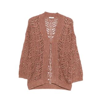 PANICALE Panicale, Femme, Pulls, Brun, Taille: 38 FR Cardigan &agrave; col en V