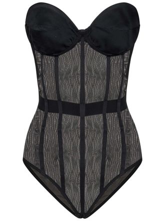 Room76 Womens Bodysuit Black Polyamide Tops Top