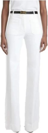 Victoria Beckham Femme, Pantalons, Blanc, Taille: W29 Jeans larges taille haute