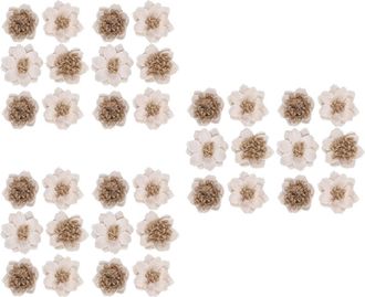 Amosfun 36 STK Blumenverzierung selber Machen Jute- Sackleinenblume selber Machen Hochzeit Juteblume k&uuml;nstliche bl&uuml;ten Artificial hausdeko handgemachte Partyt