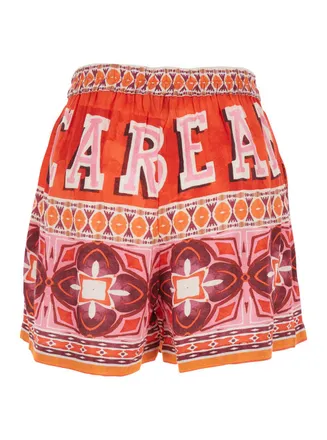 Miss June Womens High-Waisted Shorts Kassie Red Modal