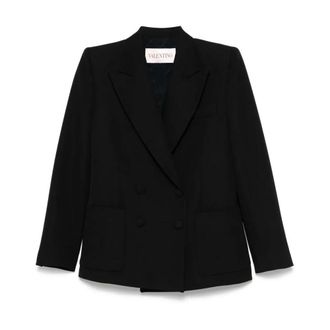Valentino Garavani Zweireihiger Blazer - - Jackets - Damen - Schwarzk - S