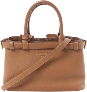 Prada Sac bandouli&egrave;re 2-en-1 petit mod&egrave;le &agrave; boucle Pre-owned - Femme - Pre-owned - Brun - Taille: ONE Size