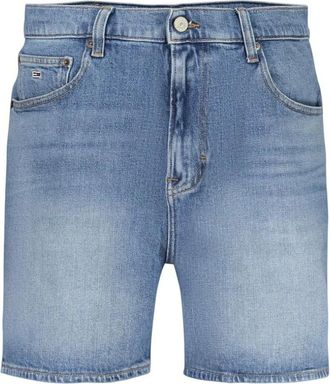 Tommy Hilfiger Femme, Shorts, Bleu, Taille: W29 Short Mom en Coton Bleu Effet Lavé