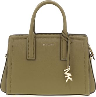 Michael Kors Women Sm Satchel Hand Bag, Safari Grün