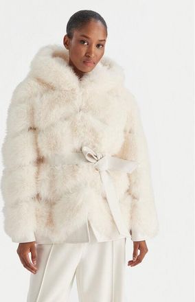 Yes London Pelzmantel LC/2077 Creme Regular Fit