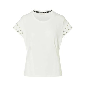 Liu Jo T-Shirt mit dekorativen &Ouml;sen - - Tops - Damen - Wei&szlig; - 2XS