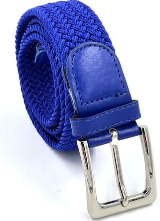 LisaModa Unisex Stretch Flechtg&uuml;rtel in vielen Farben (Kobaltblau, 110-130)