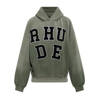 Rhude Chenille Patch Logo Hoodie - - Sweatshirts & Hoodies - Herren - Gr&uuml;n - M