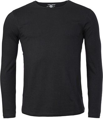 Young & Rich Langarmshirt Herren Uni Basic Longsleeve Rundhals Unterziehshirt 2002 3er pack (3er-Pack, 3-tlg., 3er-Pack) Rundhalsauschnitt unifarben langarm slim f