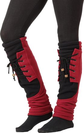 Purewonder Damen Stulpen Beinstulpen Fleece Beinw&auml;rmer Modell Nr. 29 Rot