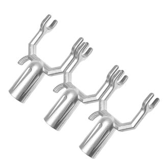 BESPORTBLE MOTHNUR 3 St&uuml;ck Teiliges Kleiderstangengabeln aus Rostfreiem Stahl Robuste Ersatzk&ouml;pfe f&uuml;r Balkonkleiderstangen Vielseitige W&auml;scheaufh&auml;nghilfe mit Hoh