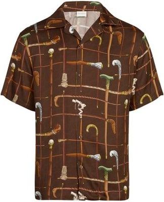 Dr&ocirc;le de Monsieur Chemise manches courtes Cannes imprim&eacute;e