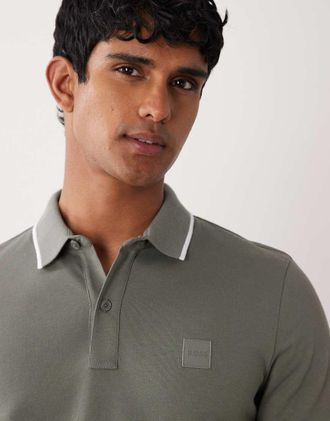 Boss Orange by Hugo Boss Passertip - Polo en piqu&eacute; - Gris