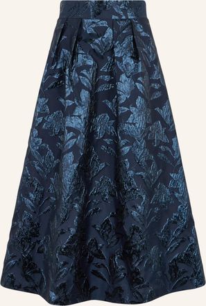 Apart Midi Jacquardrock blau
