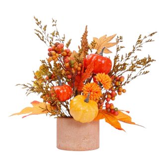 Generico Herbst-Tischdekoration f&uuml;r Tische, Dekoration f&uuml;r Thanksgiving, K&uuml;rbisse, k&uuml;nstliche Pflanzen, Dekoration f&uuml;r Zuhause, Dekoration f&uuml;r den Eingangsbere