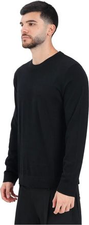 Selected Homme, Pulls, Noir, Taille: S Pull col Rond Noir Design Minimaliste