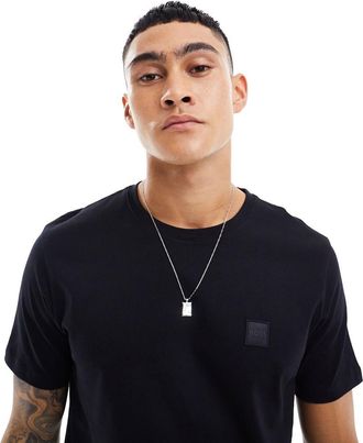 Boss Orange by Hugo Boss Tales - T-shirt avec logo encadré - Noir