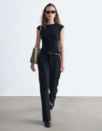 & Other Stories Elegante Schlaghose in Schwarz