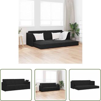 vidaXL vidaXL Samt Sofa - Boden-Sofa-Bett 200cm Schwarz Samt