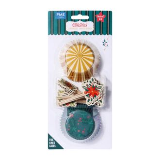 PME Weihnachtliche Bakf&ouml;rmchen & Cupcake Dekorationensset - Winterbeeren (24er-Set)