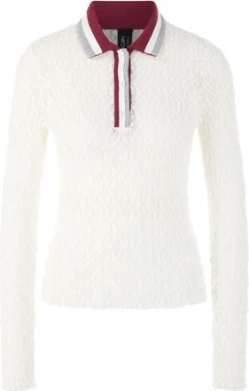 Marc Cain Poloshirt mit Spitze - - Tops - Damen - Wei&szlig; - 2XL