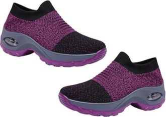 Hemoton Chaussures Sport Femme &Eacute;paisses Semelles L&eacute;g&egrave;res Antid&eacute;rapantes Confortables pour Marche et Course