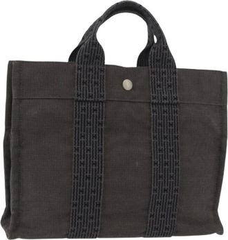 Herm&egrave;s Pre-owned Vintage Canvas Tote Bag - Femme - Pre-owned - Gris - Taille: ONE Size