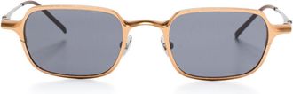 Rigards Sonnenbrille mit eckigem Gestell - Gold