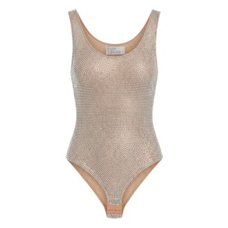 Giuseppe Di Morabito Femme, Tops, Beige, Taille: 36 FR Top Orn&eacute; de Cristaux