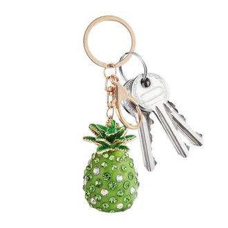 Generic Porte-clés ananas en strass, porte-clés de voiture en strass, porte-clés, pendentif de sac, breloque clé, porte-clés créatif pour sac à dos pour homme
