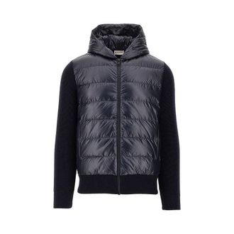 Moncler Padded nylon and wool cardigan Man XXL