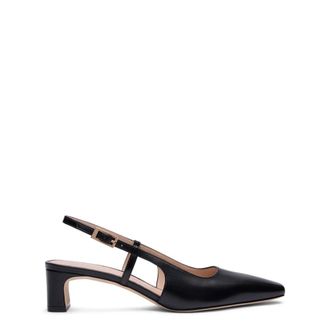 Stuart Weitzman Femme, Chaussures, Noir, Taille: 39 1/2 EU Baby Babette Slingback Pump