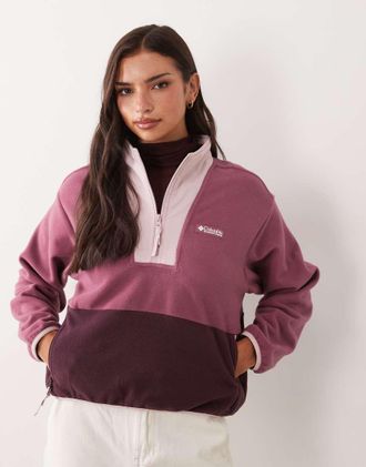 Columbia Sequoia Grove II Fleece mit halbem Rei&szlig;verschluss in Lila-Multicolor