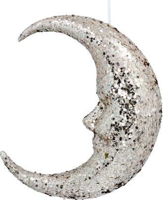 Gisela Graham Gro&szlig;e Weihnachtsdekoration 24 cm - Gold Glitzer Mond